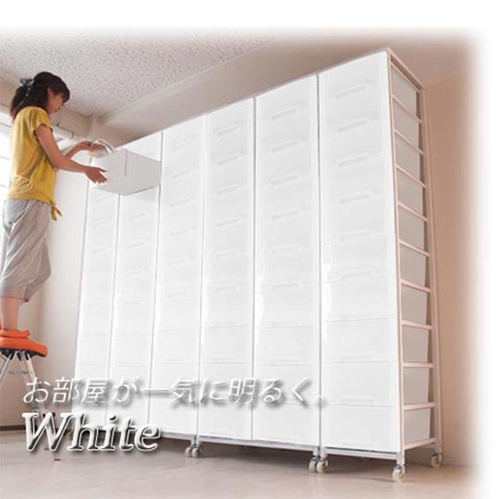 チェスト 2列 7段 収納ケース 収納ボックス タンス 箪笥 衣装ケース 引き出し キャスター付き 移動式 プラスチック 衣類 洋服 収納 おしゃれ 国産 nj-0379-0391 ...