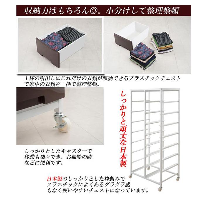 チェスト 2列 7段 収納ケース 収納ボックス タンス 箪笥 衣装ケース 引き出し キャスター付き 移動式 プラスチック 衣類 洋服 収納 おしゃれ 国産 nj-0379-0391 : 15 ...