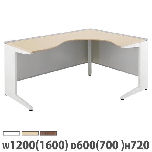 法人限定 配送エリア限定 コーナータイプデスク 左右非対称 幅1600・幅1200mm×奥行700・600mm コーナーデスク PCデスク FUデスク JD-E1216-1612SF : kg ...