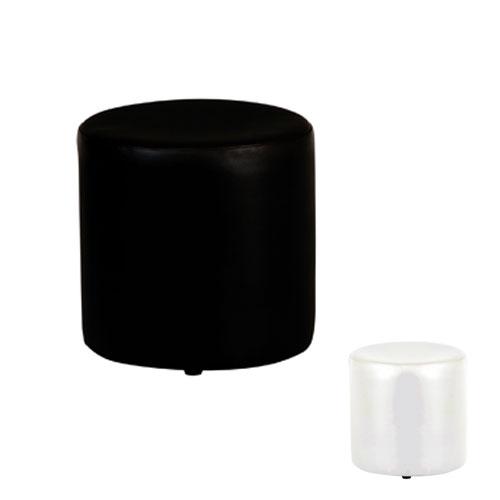 弘益 スツール 合成皮革張り 直径380×高さ380mm ブラック ホワイト ラウンジスツール 丸型スツール 背なしチェア ラウンジ 待合室 ...