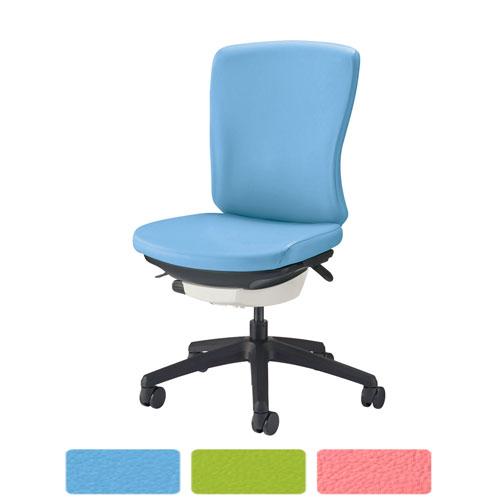 ライオン事務器 法人限定 LION バーサル versal オフィスチェアー No.3510S-K ビニールレザー張 ホワイトシェル ブラック脚 アームレスチェア 会社 No3510S-K ...