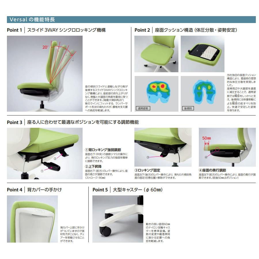 法人限定 ライオン事務器 LION バーサル versal オフィスチェアー No.3516F-K 布張り ブラックシェル ブラック脚 サークルアームチェア PCチェア No3516F-K ...