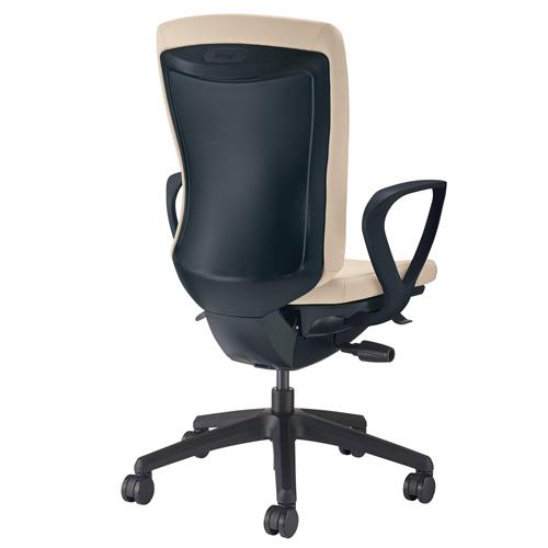 ライオン事務器 法人限定 LION バーサル versal オフィスチェアー No.3526F-K 布張り ブラックシェル ブラック脚 サークルアームチェア PCチェア No3526F-K ...