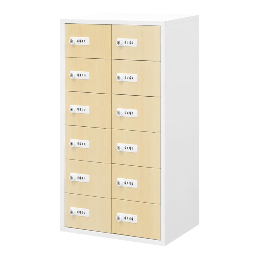 法人送料無料 ロッカー ダイヤル錠 2列6段 12人用 貴重品入れ 貴重品ロッカー 貴重品収納 セキュリティボックス キャビネット おしゃれ ...