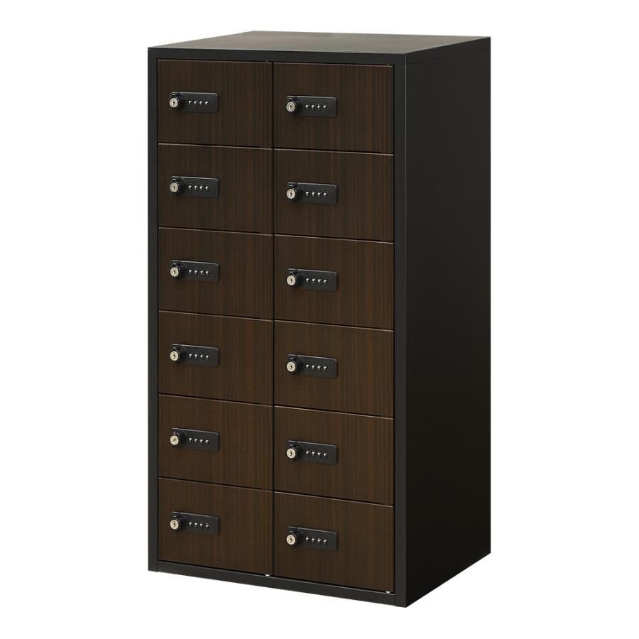 法人送料無料 ロッカー ダイヤル錠 2列6段 12人用 貴重品入れ 貴重品ロッカー 貴重品収納 セキュリティボックス キャビネット おしゃれ ...