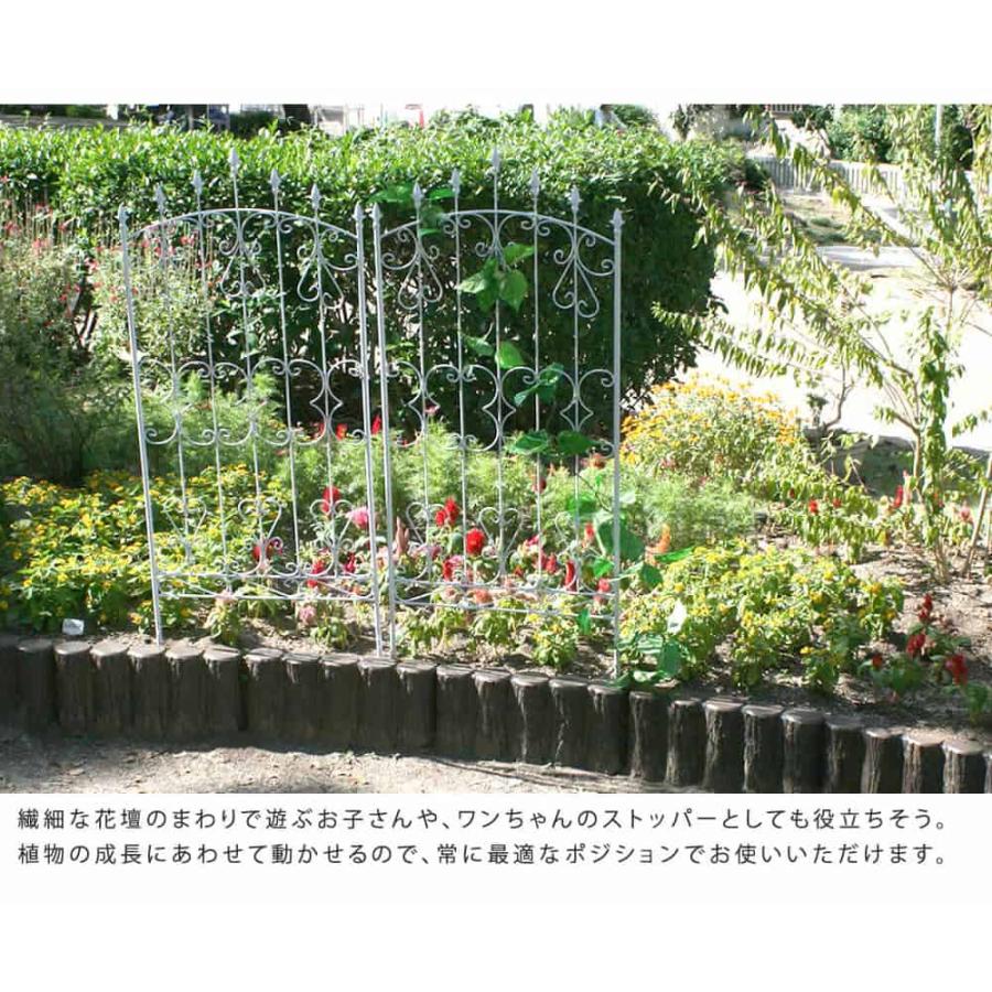 フェンス 4枚組 ロータイプ ガーデンフェンス ローズフェンス アイアンフェンス ガーデニング用品 屋外用 庭 ガーデン 畑 アイアン バラ おしゃれ IFROSE-150-4P ...