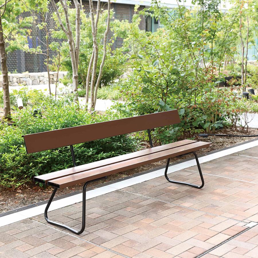 法人限定 カラーベンチ 背付き 幅1800×奥行500×高さ700mm コートベンチ 樹脂ベンチ 屋外用ベンチ 長椅子 ベンチ 公園 スポーツ 屋外 日本製 YB-95Z-PC :ys-yb ...