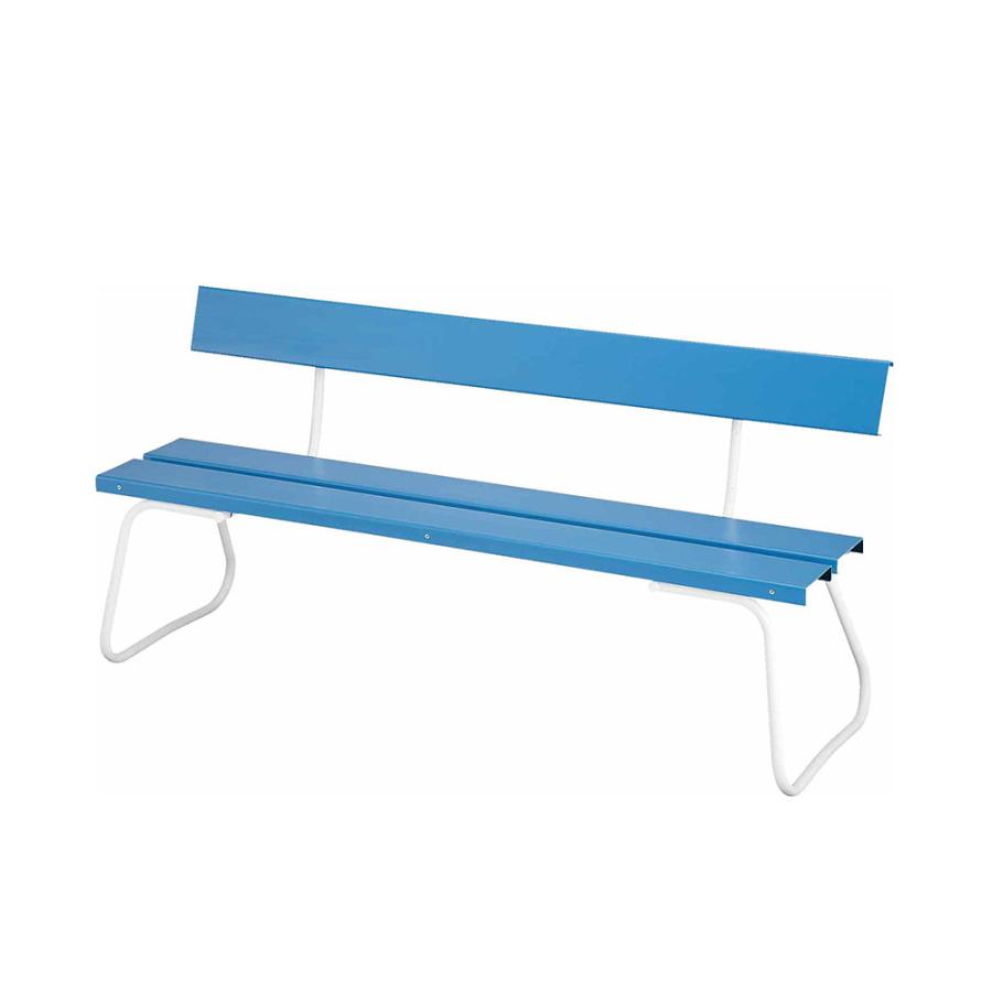 法人限定 カラーベンチ 背付き 幅1800×奥行500×高さ700mm コートベンチ 樹脂ベンチ 屋外用ベンチ 長椅子 ベンチ 公園 スポーツ 屋外 日本製 YB-95Z-PC :ys-yb ...