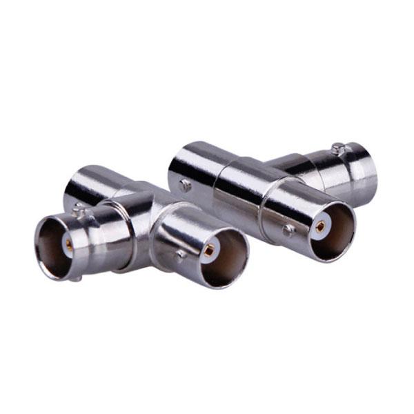 BNC アダプタ 10個 セット 同軸 分岐 監視カメラ コネクタ BNCメスー2BNCメス T型 オーディオ コネクタ 変換 ケーブル アクセサリー : 2qs-bnc-m2m-10p ...