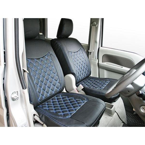 エブリイバン DA17V シートカバー レザー ダイヤカット ブルーステッチ (ヘッドレスト一体型) H27.2〜 :EV-052-1707:Loop Yahoo!ショッピング店 - 通販 ...
