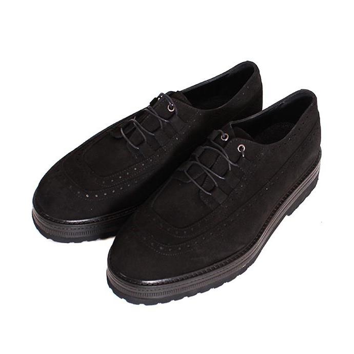 ANGELO RUFFO RUFFOアンジェロルッフォ 500 ブラック ウィングチップシューズ レザーシューズ 厚底 スエードレザー ...