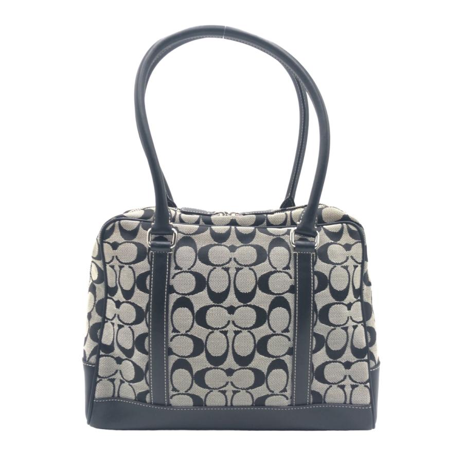 COACH コーチ シグネチャー グレー ブラック 黒 キャンバス 6097 トートバッグ ハンドバッグ レディース 405062 ...