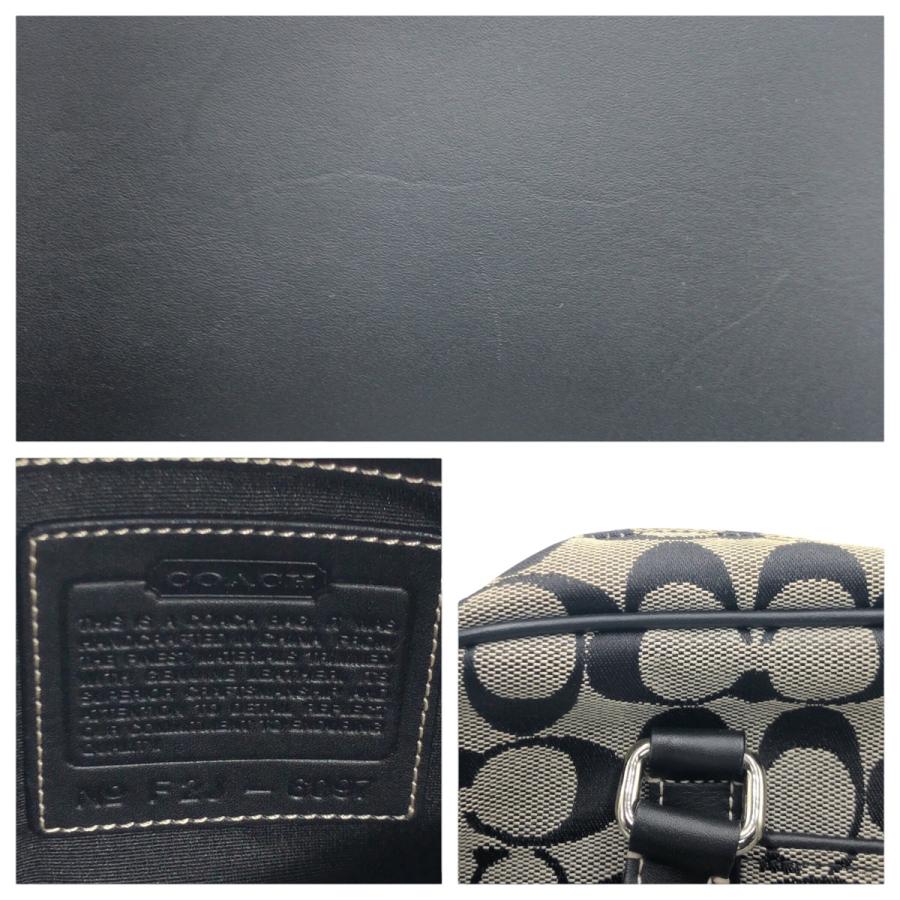 COACH コーチ シグネチャー グレー ブラック 黒 キャンバス 6097 トートバッグ ハンドバッグ レディース 405062 ...