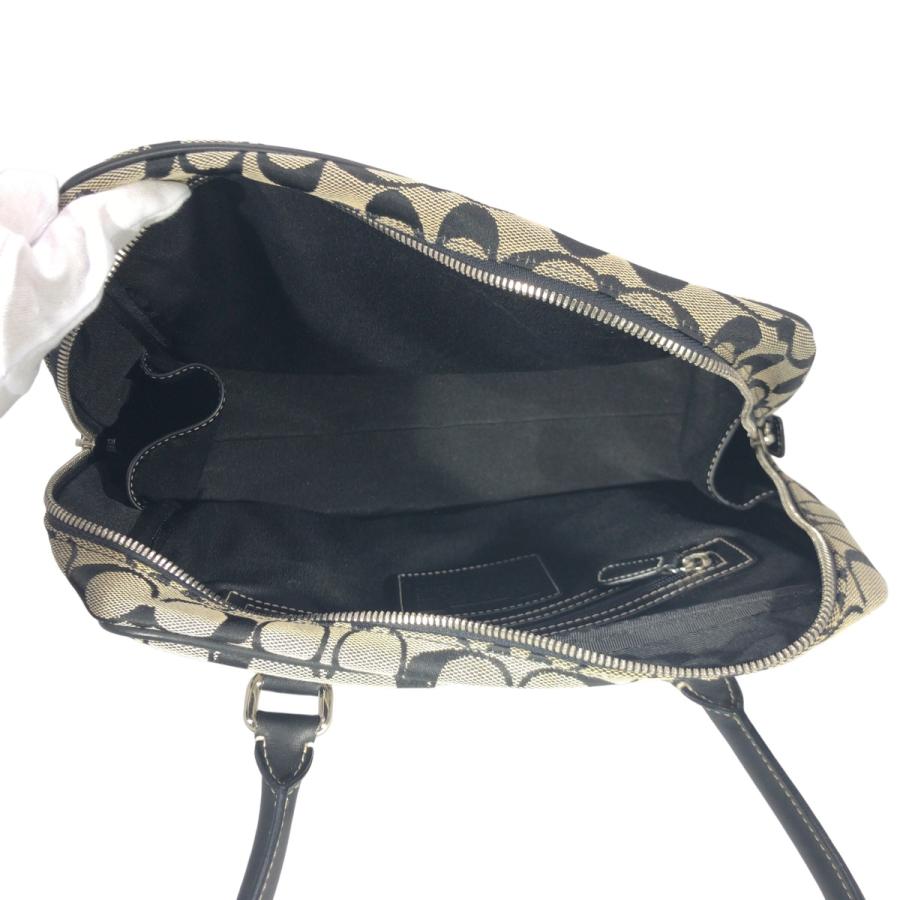 COACH コーチ シグネチャー グレー ブラック 黒 キャンバス 6097 トートバッグ ハンドバッグ レディース 405062 ...