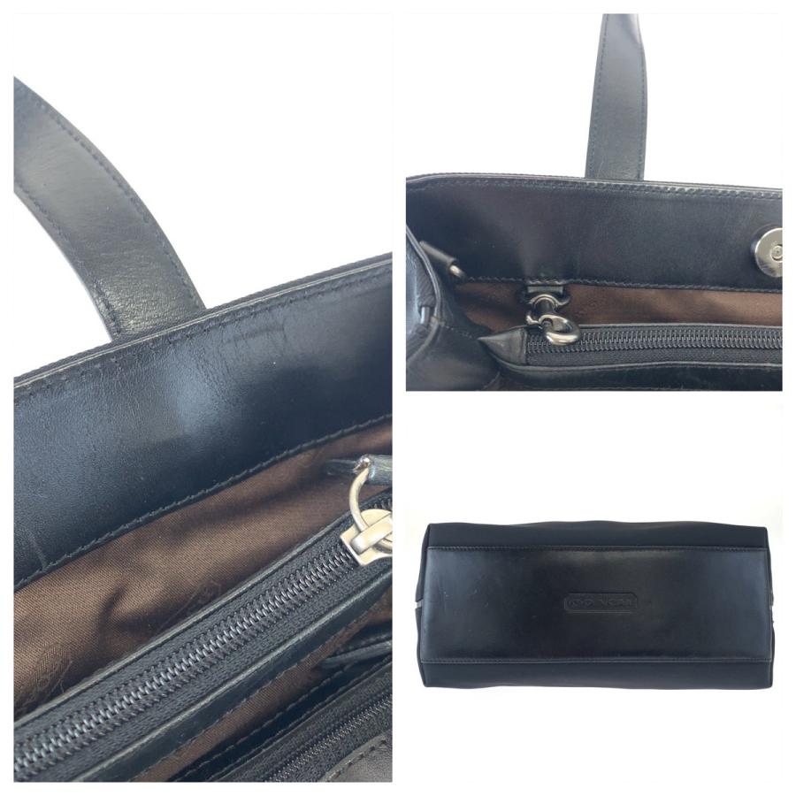 COACH コーチ ブラック 黒 キャンバス レザー 7400 トートバッグ ハンドバッグ レディース 405428 :405428 ...