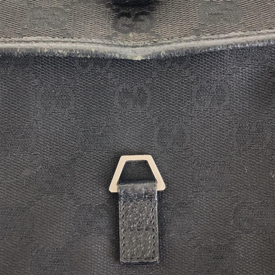GUCCI グッチ ブラック 黒 シルバー金具 GGキャンバス 92543 ボディバッグ バムバッグ ウエストポーチ レディース 409794 ...
