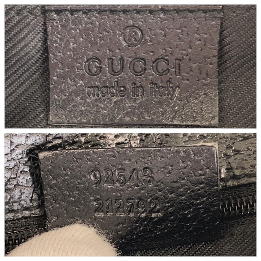 GUCCI グッチ ブラック 黒 シルバー金具 GGキャンバス 92543 ボディバッグ バムバッグ ウエストポーチ レディース 409794 ...