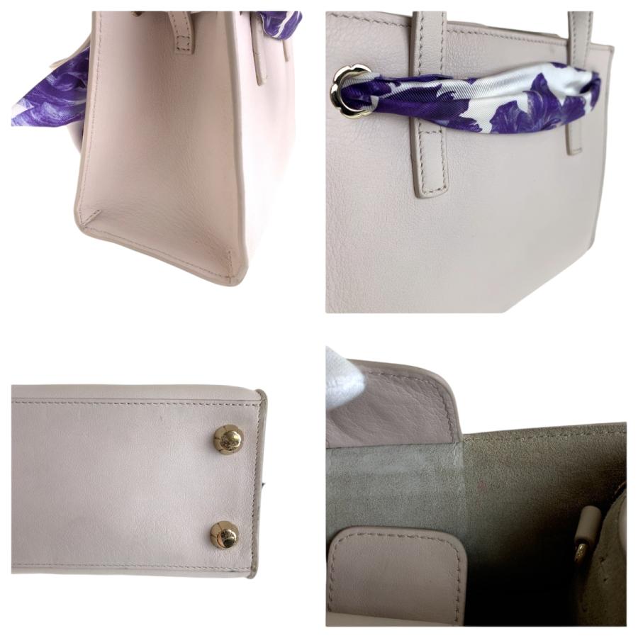 Salvatore Ferragamo サルヴァトーレフェラガモ リボン ピンク ホワイト レザー EE21 G914 ショルダーバッグ ハンドバッグ 2way 410066 : BRAND ...