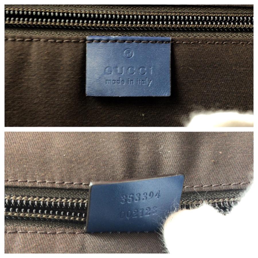 GUCCI グッチ ディアマンテ ブルー ゴールド金具 レザー 353394 ビジネスバッグ ブリーフケース メンズ 410607 : ...