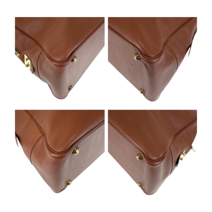 HERMES（エルメス） ヴィンテージ サンプロン ブラウン アルデンヌ ボストンバッグ ハンドバッグ 男女兼用 〇Y刻印 レディース ...