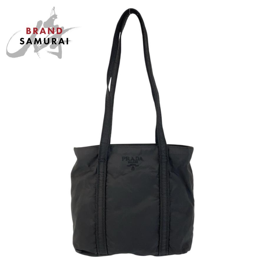 PRADA 美品 プラダ テスート ブラック 黒 ナイロン トートバッグ ショルダーバッグ レディース 411325 : BRAND ...