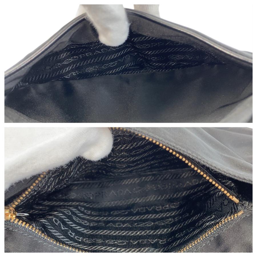 PRADA 美品 プラダ テスート ブラック 黒 ナイロン トートバッグ ショルダーバッグ レディース 411325 : BRAND ...