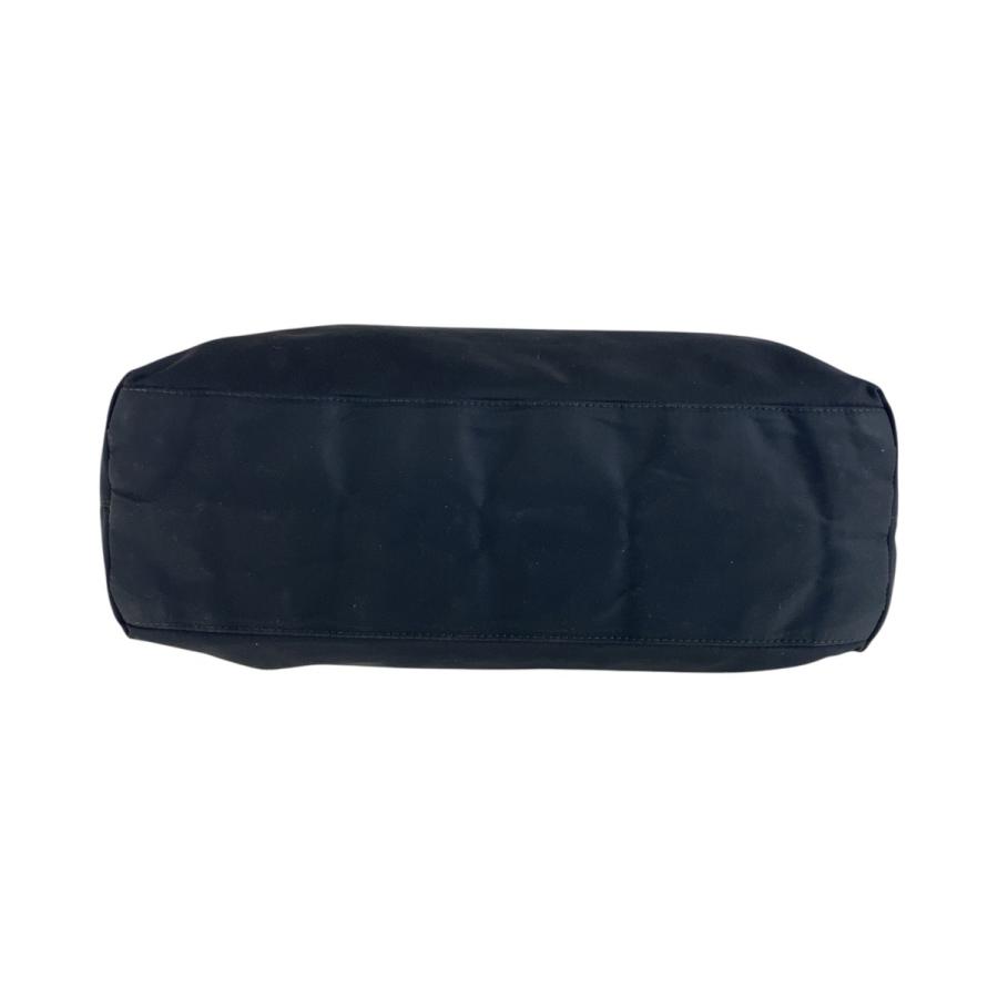 PRADA 美品 プラダ テスート 三角ロゴプレート ブラック 黒 シルバー金具 ナイロン トートバッグ ショルダーバッグ レディース ...