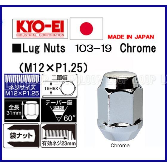 KYO-EI ラグナット 19HEX M12×P1.25 メッキ 袋 103-19 協永産業 : 103-19 : ループ - 通販 - Yahoo!ショッピング