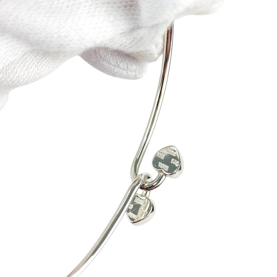 新同 磨き済 ティファニー フックダブルハート バングル ブレスレット シルバー ゴールド コンビ SV 925 K18 YG 750 箱 【166518】1 : LOOPLAND - 通販 ...