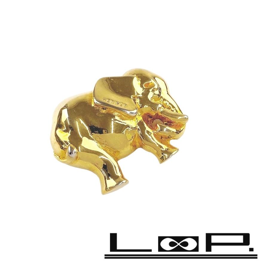 SALE 美品 エルメス ブローチ エレファント 象 アニマル モチーフ ゴールド GP 【168109】 : LOOPLAND - 通販 - Yahoo!ショッピング