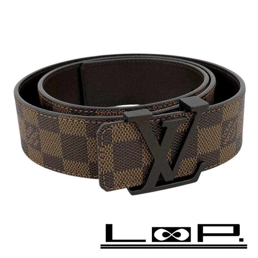 SALE 未使用 ルイヴィトン サンチュール イニシャル ベルト ダミエ ブラウン 90cm M9807 【216404 ...