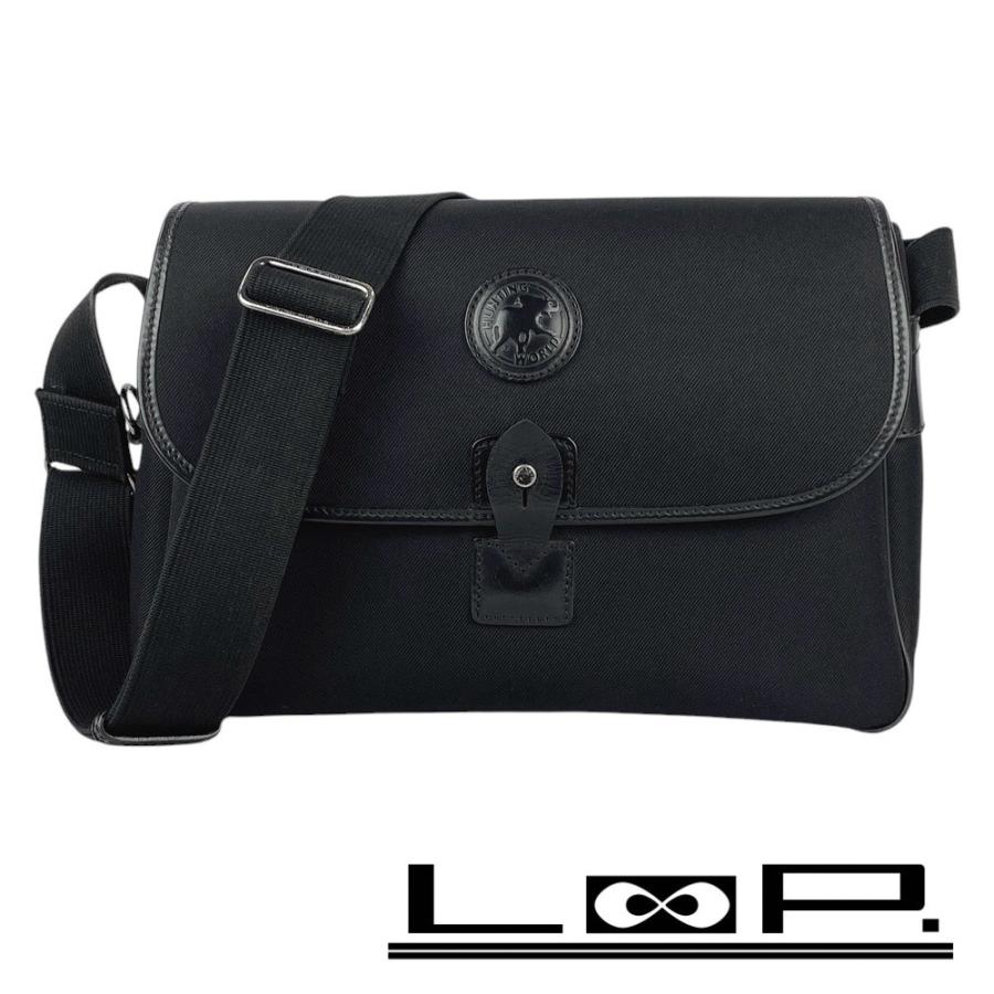 美品 ハンティングワールド メッセンジャー ショルダー バッグ ビジネス キャンバス ブラック 【249044】6 : LOOPLAND - 通販 - Yahoo!ショッピング