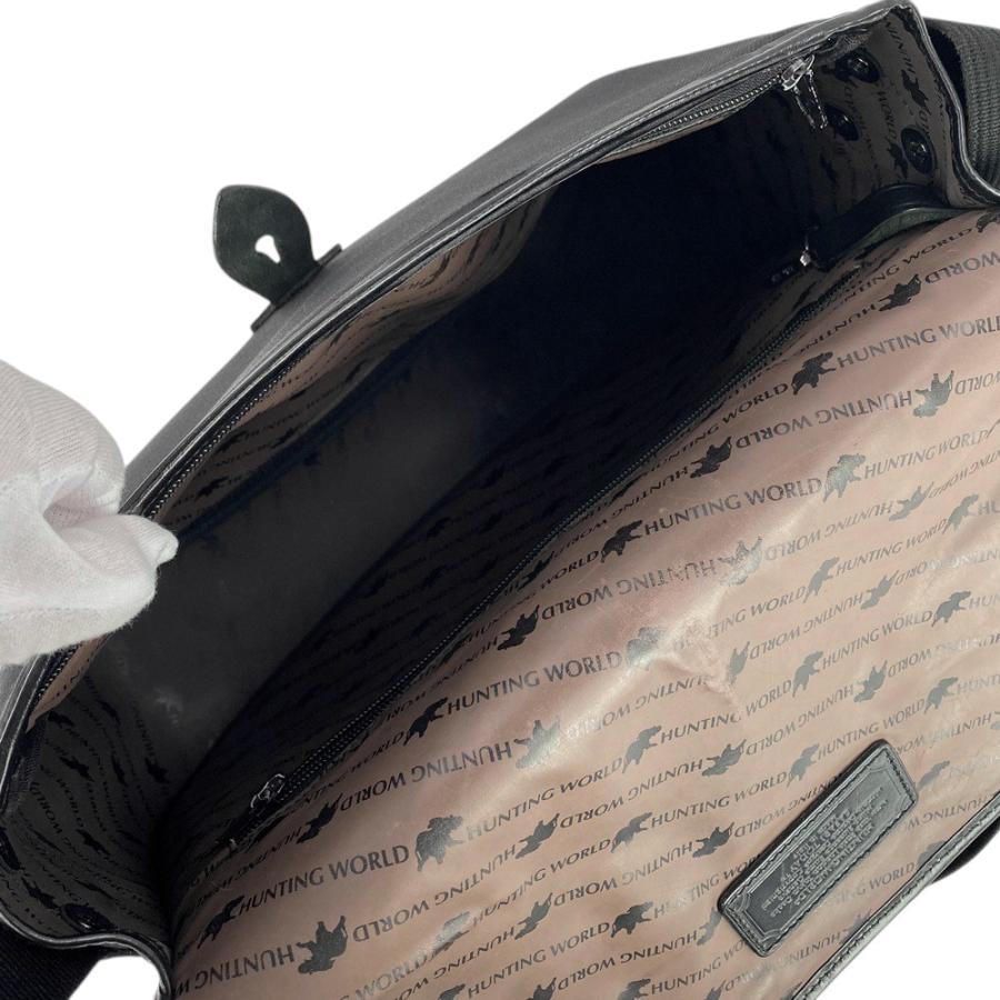 美品 ハンティングワールド メッセンジャー ショルダー バッグ ビジネス キャンバス ブラック 【249044】6 : LOOPLAND - 通販 - Yahoo!ショッピング