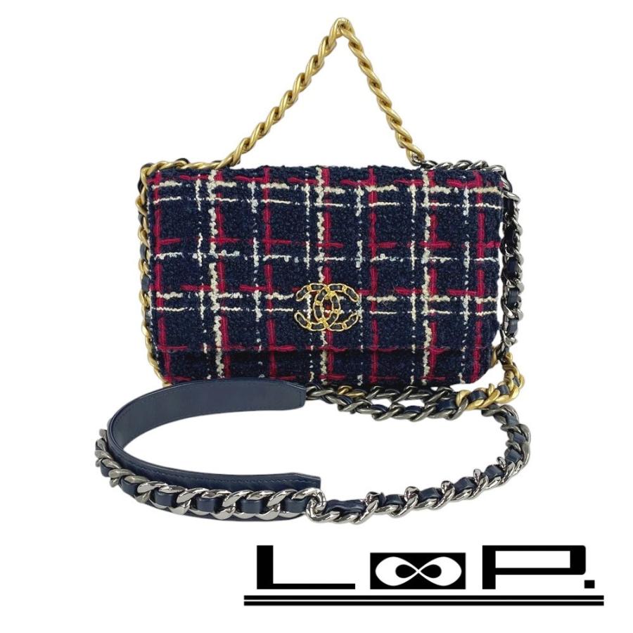 SALE 美品 シャネル チェーン ウォレット ショルダー ツイード ネイビー レッド ゴールド 箱 【257322】 : LOOPLAND - 通販 - Yahoo!ショッピング