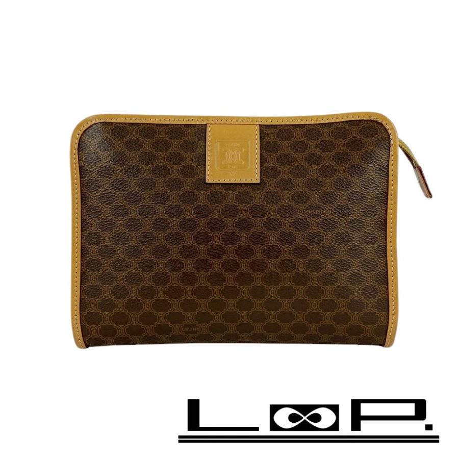 美品 セリーヌ マカダム ポーチ クラッチ バッグ PVC ブラウン 【263507】8 : LOOPLAND - 通販 - Yahoo!ショッピング