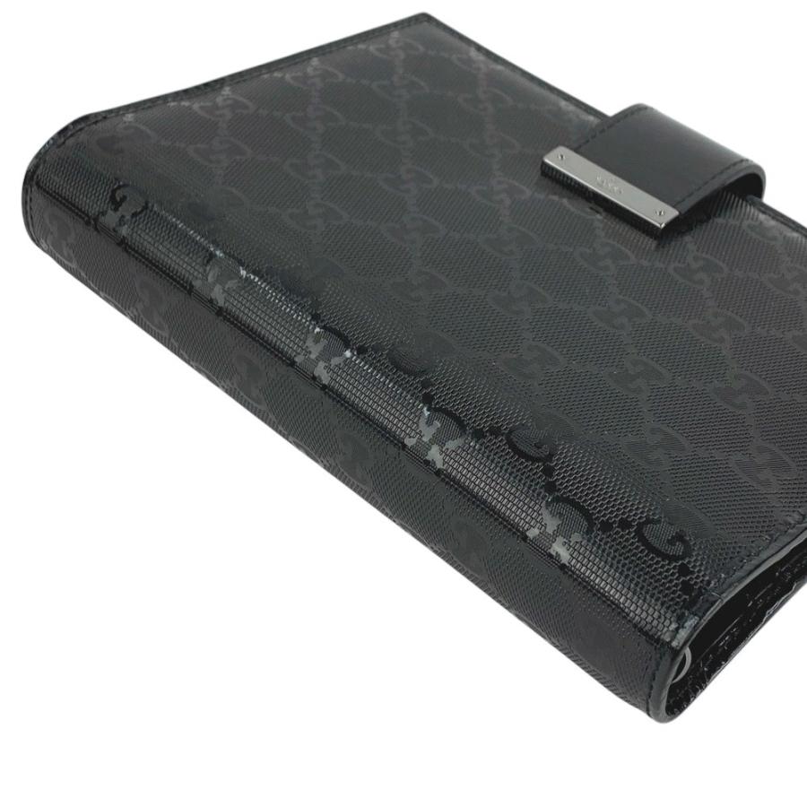 SALE 新同 グッチ インプリメ GG 手帳カバー メモ 6穴 レザー ブラック 115241 箱 【295089】8 : LOOPLAND ...