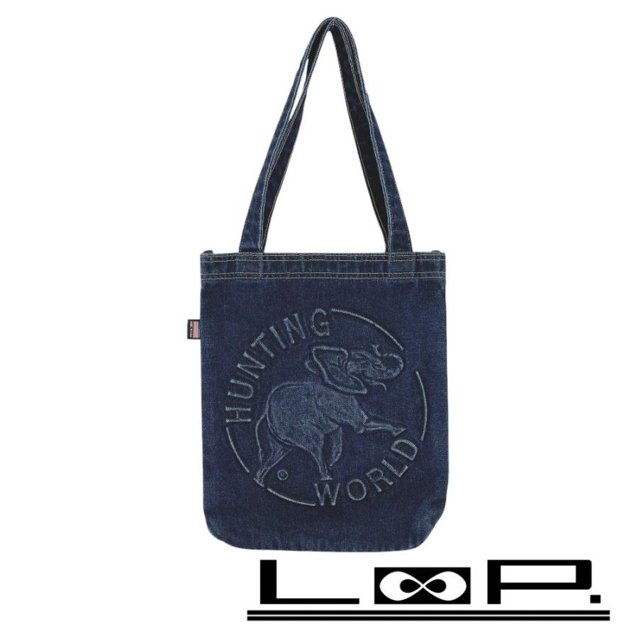 新同 ハンティングワールド トート バッグ デニム ブルー 【304309】6 : LOOPLAND - 通販 - Yahoo!ショッピング