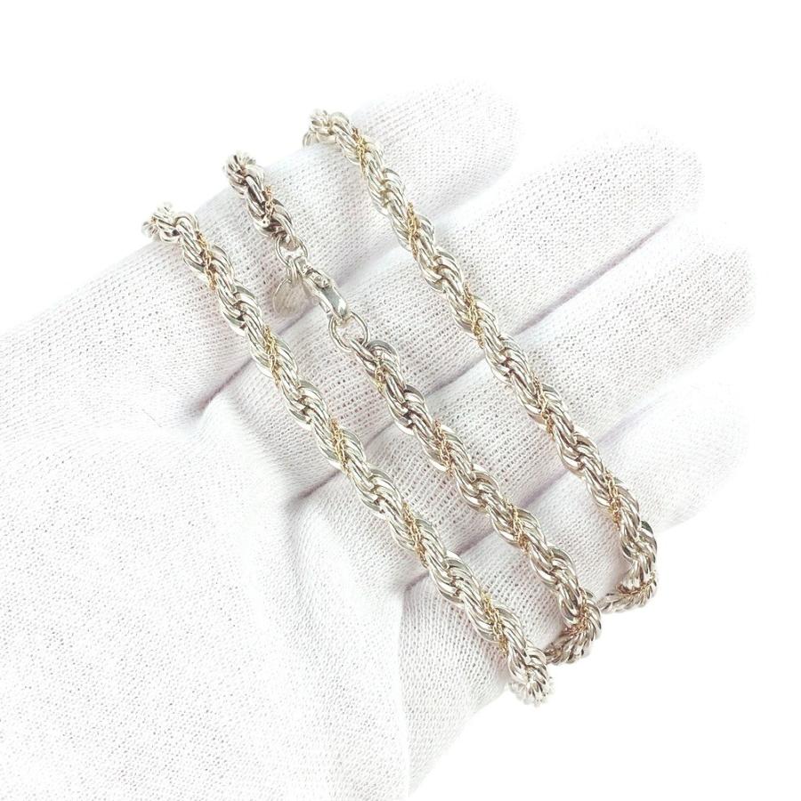 新同 60cm ティファニー ツイスト チェーン ロング ネックレス コンビ SV 925 K18 YG 750 【319112】1 : LOOPLAND - 通販 - Yahoo!ショッピング