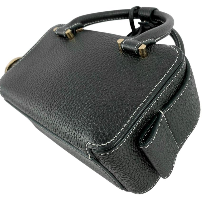 SALE!!!! 美品 デルヴォー クールボックス ナノ 2WAY ハンド ショルダー バッグ レザー ブラック 【329920】4 ...