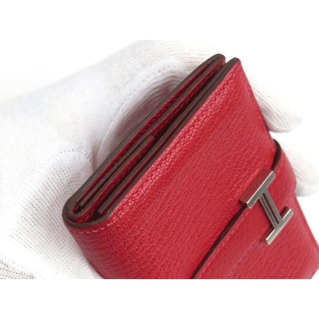 値下げ 美品 エルメス ベアン ミニ 財布 シェーブル ルージュ Q 刻 【56635】 : LOOPLAND - 通販 - Yahoo!ショッピング