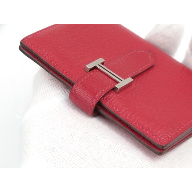 値下げ 美品 エルメス ベアン ミニ 財布 シェーブル ルージュ Q 刻 【56635】 : LOOPLAND - 通販 - Yahoo!ショッピング