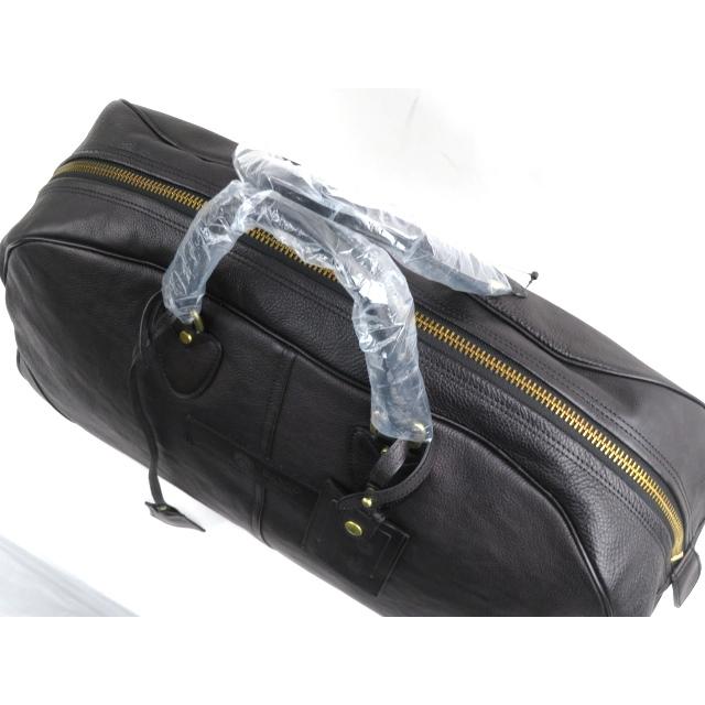 新同 保管品 ガンゾ ボストン ハンド バッグ ブラック レザー 【84072】 : LOOPLAND - 通販 - Yahoo!ショッピング