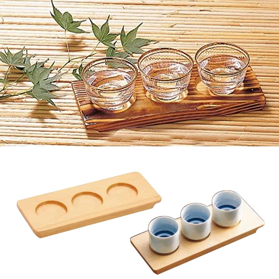 利き酒トレイ 焼杉 3穴 16228 PKK-A5 :9-2270-2401:Loop Leaf ループリーフ - 通販 - Yahoo!ショッピング