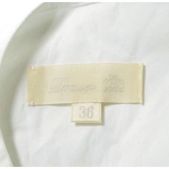 Drawer ドゥロワー 日本製 RESORT1 コットンノーカラーギャザーシャツ 6511-299-0512 36 ホワイト 長袖 トップス g14662 :g14662:LOOPヤフー ...