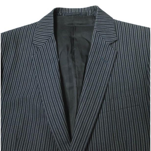 GUCCI グッチ コットンウールストライプ2Bジャケット 18V5F0 46R NAVY テーラード アウター g15655 ...