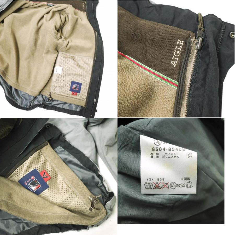 AIGLE エーグル THERMO KIT J ナイロンマウンテンジャケット ＆ フリースジャケット セット 8504-85408/8502-57206 L グレー ブルゾン : LOOP ...