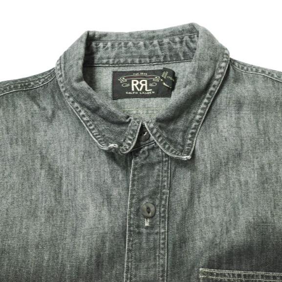 RRL ダブルアールエル BLACK DENIM WORK SHIRT ブラックデニム RRL ダブルアールエル BLACK DENIM WORK SHIRT ブラックデニム