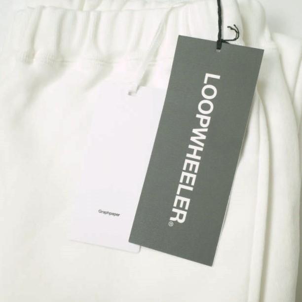 新品 Graphpaper x LOOPWHEELER グラフペーパー ループウィラー 22SS 別注 Sweat Pants スウェットパンツ GU221-70003B 1 WHITE 裏毛 ...