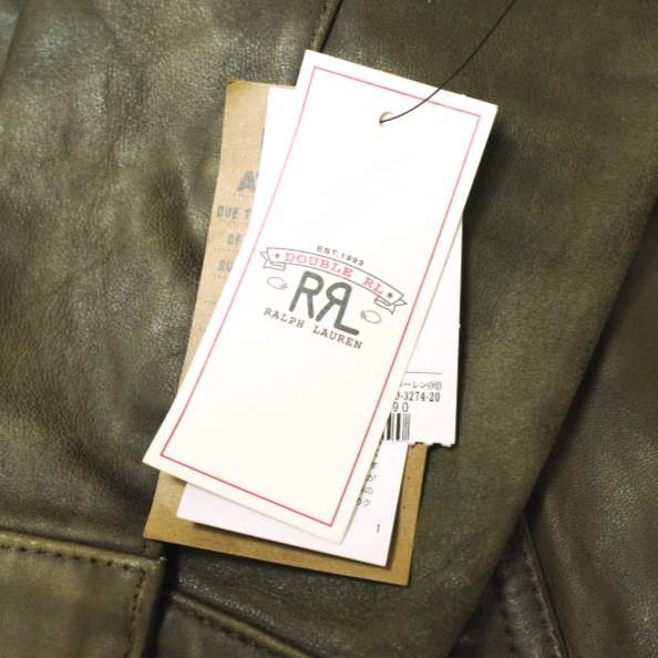 新品 RRL ダブルアールエル 25SS Hand-Distressed Leather Overshirt