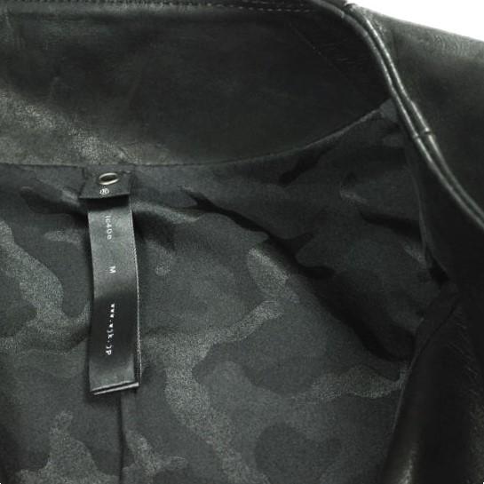 wjk ダブルジェイケイ 日本製 カウレザーシングルライダースジャケット lc40e M BLACK 革ジャン ノーカラー アウター ...